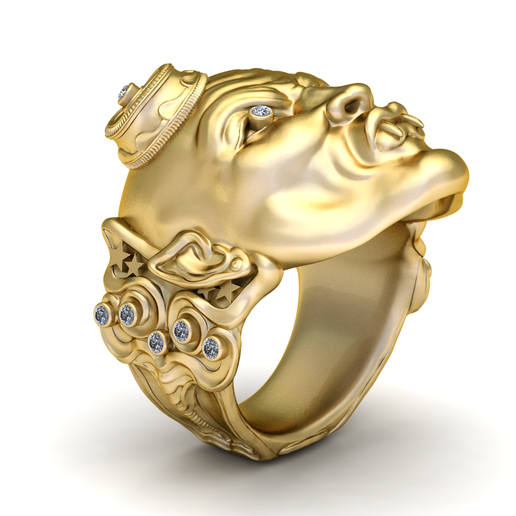 STL file ANGRY GORGON MEDUSA RING 3D PRINTABLE MODEL 😡 (OBJ)・3D ...