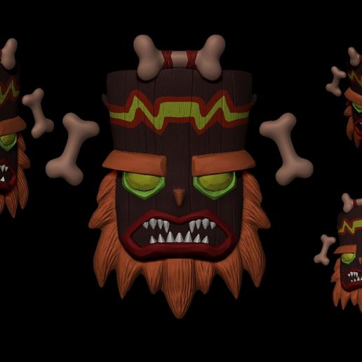 STL file Uka Uka Crash Bandicoot - Mascara video juego 🎮 ・3D printer ...