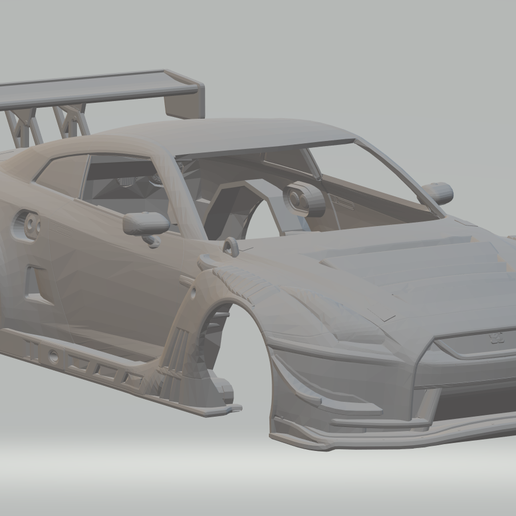 🏎️ nissan gtr gt3 race car・Archivo STL para Impresión 3D・Cults