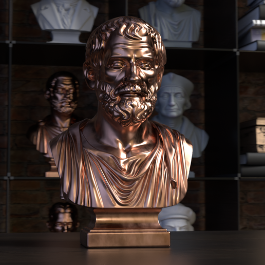👤 Aristotle Bust Sculpture 3D print model STL File, Printable Bust・ 3D ...