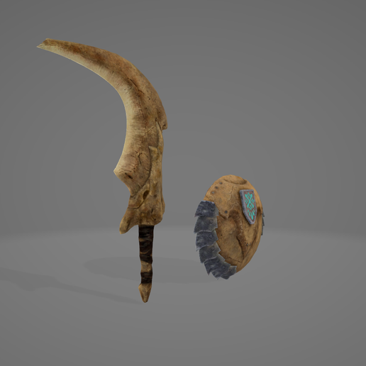 STL file MONSTER HUNTER WORLD BONE 2 SWORD AND SHIELD 👹 (OBJ)・3D ...