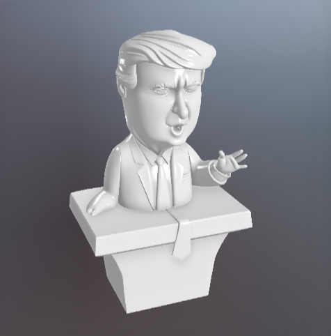 🗿 Trump・Free STL File for 3D printing・Cults