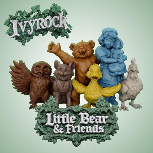 🐻 Little Bear & Friends | Pre-Supported・ 3D File for 3D printing・Cults