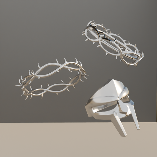 👑 Kendrick lamar Crown of Thorns ring and Mf Doom Ring Pack・ STL File ...