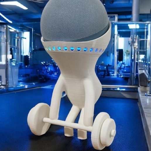 STL file Gym Alexa Fun Stand for Echo Dot 4 & 5 🎵 ・3D printer model to ...