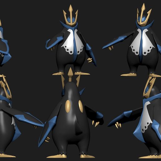 🐉 Pokemon - Piplup, Prinplup and Empoleon with 2 poses・ STL File for ・Cults