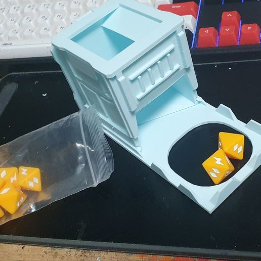 🎲 obsidian protocol terrain dicetower・Free 3D File for 3D printing・Cults