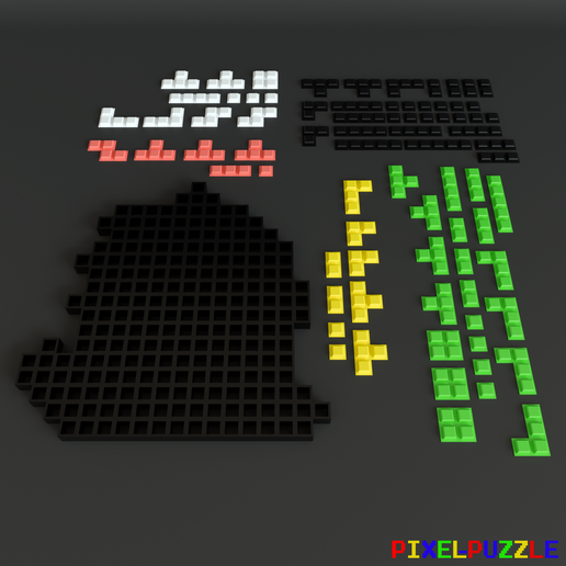 Free 3D file Bubble Bobble - Pixel Puzzle Retro Arcade 🧩 ・3D printer ...