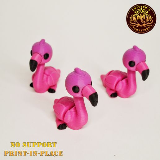 🦩 Flexi Mini Flamingo | No support | Print in Place | Articulated・ STL ...