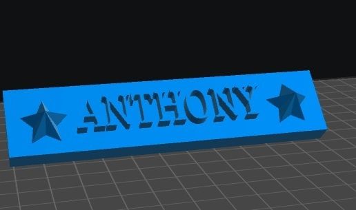 3D file Anthony Nameplate 👾 ・3D printer design to download・Cults