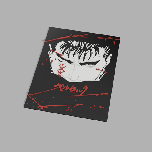 🎨 Gats Berserk 2d art・Free 3D File for 3D printing・Cults