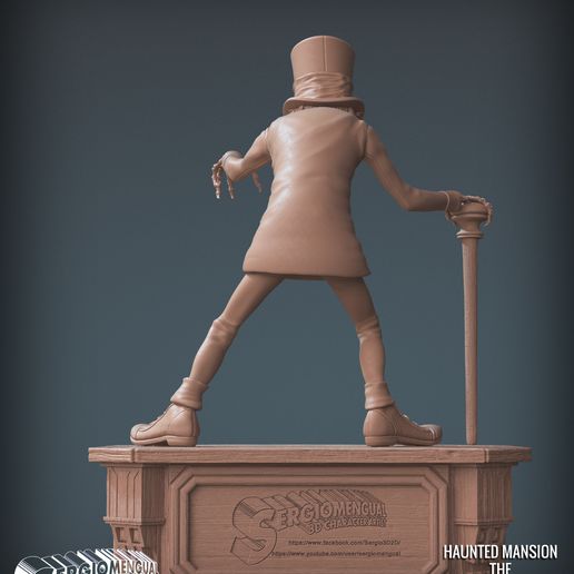 👻 Haunted Mansion The Hatbox Ghost 3D Printable Sculpt 3D print model ...