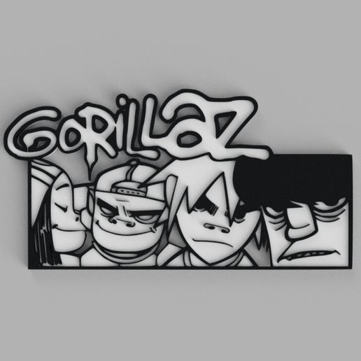 gorillaz stencil