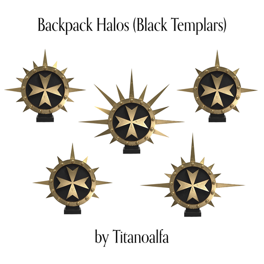🎒 Backpack Halo Black Templars・Free STL File for 3D printing・Cults