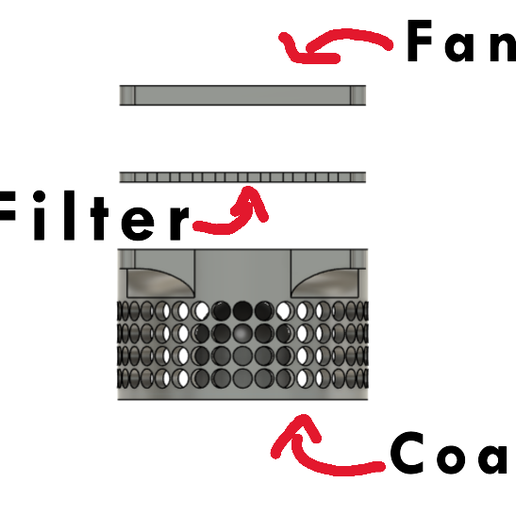 🕸️ Activated carbon filter 120mm pc fan・ STL File for 3D printing・Cults