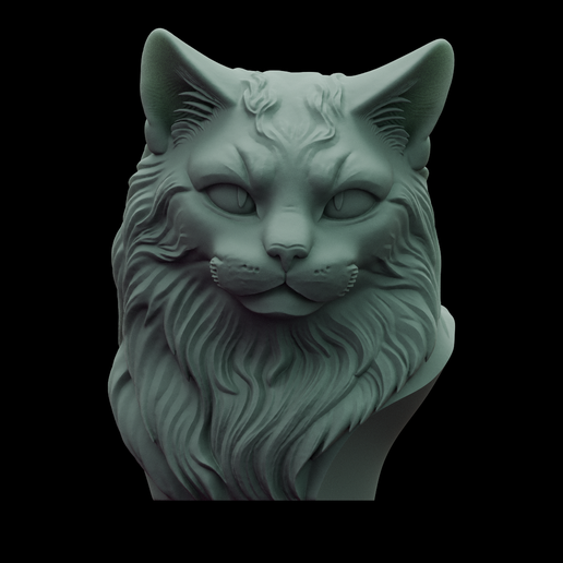 🐱 cat bust・Free STL File for 3D printing・Cults