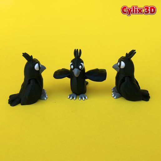 🐦 Little Crow, Flexi Raven, Mini Articulated, Easy to Print, No Support ...