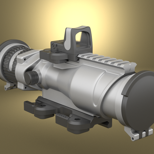 🔫 Airsoft Trijicon 6x48 Dual Illuminated ACOG Optic Hollow body・ STL ...