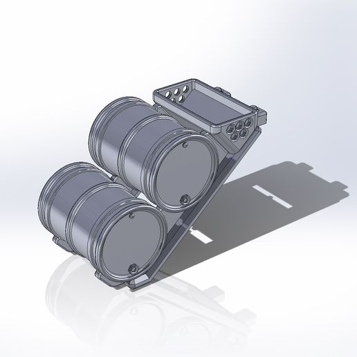 🛢️ Oil barrels /drums for RHINO/REDATOR TANK・ STL File for ・Cults