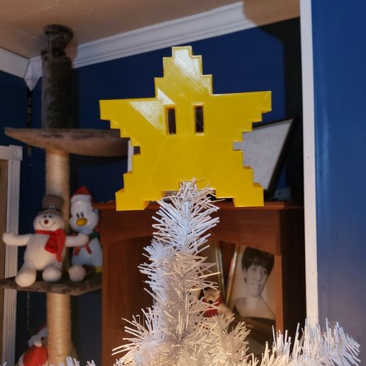 3D print Pixel tree topper star・Cults