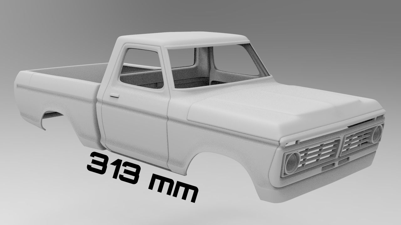 Download STL file RC Scale body Ford F-150 313mm wheelbase • Object to ...