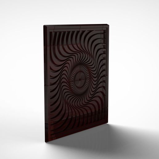 🌊 Wall Panel Decor "Optical illusion" waves from a drop png,dxf,svg,stl ...