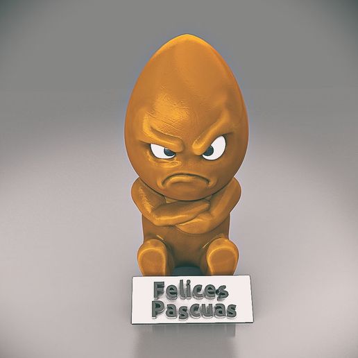 🥚 grumpy Egg・Free STL File for ・Cults