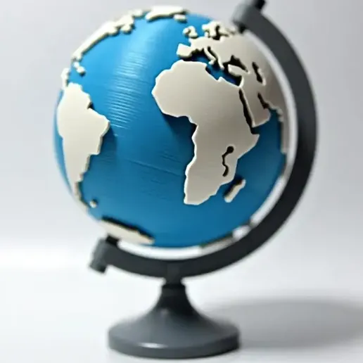🌍 3D Printable Earth Globe・Archivo STL Gratis para Impresión 3D・Cults