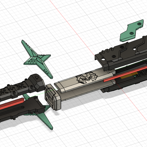 👌 Bujin Buckle Fidget Sword・ 3D File for 3D printing・Cults