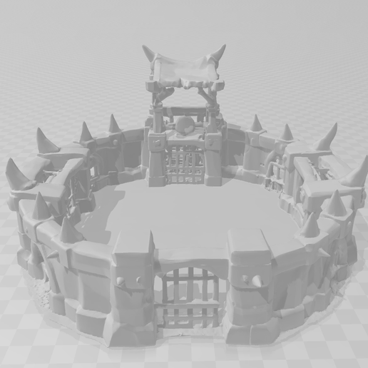 👴 Battle Arena - Miniature Scenery for 3D Printing | Old 3D Samurai ...