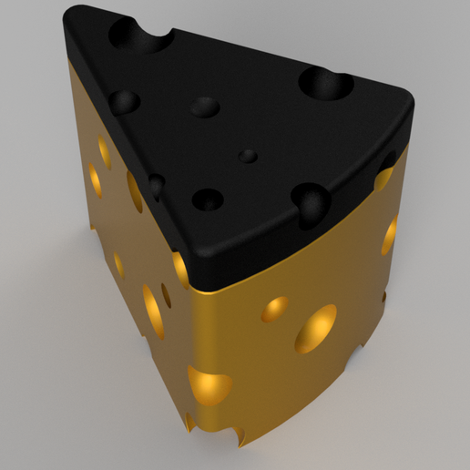 STL file Cheese Slice-Shaped Box 🧀 ・3D printer design to download・Cults