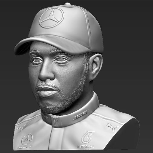 👤 Lewis Hamilton bust for full color 3D printing・ 3D File for 3D ...