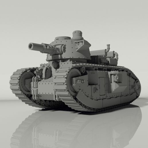 🪖 Grim Char 2C Heavy Tank・ STL File for 3D printing・Cults
