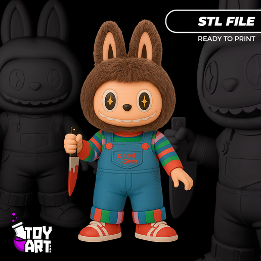 🐉 Labubu Chucky STL - Custom Horror Fanart Figure for 3D Print・ STL ...