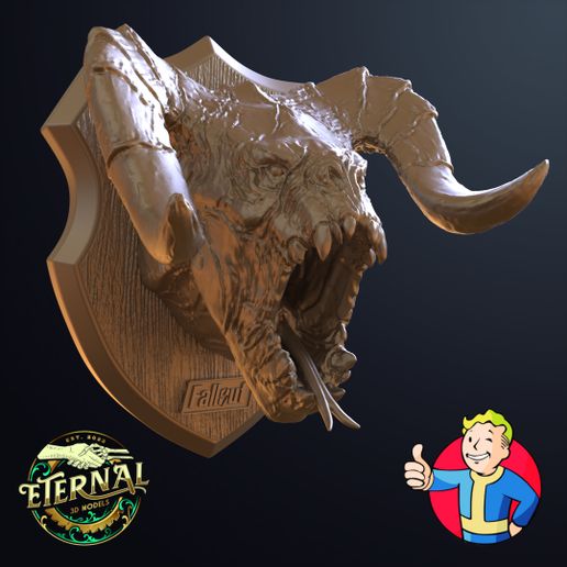 🦸 MOUNTED DEATHCLAW HEAD - FALLOUT - ETERNAL・ 3D File for 3D printing・Cults