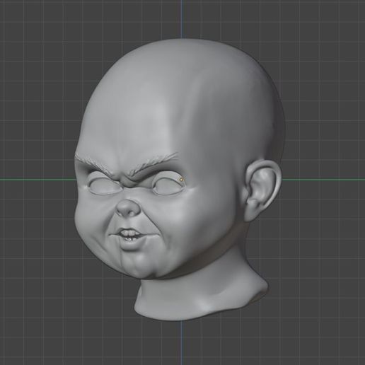 👾 Modelo imprimible en 3D de la cabeza del muñeco Chucky・Archivo STL ...