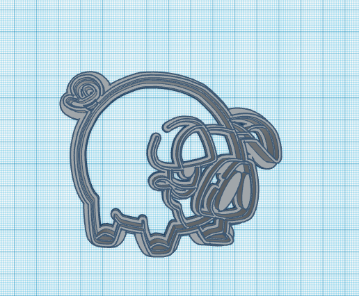 STL file Pokemon: Lechonk Cookie Cutter 🐉 ・3D printing template to ...