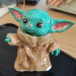 3D printed Baby Yoda -like character Smiling・Cults