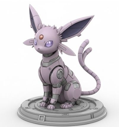 🐉 Mecha Espeon Pokemon・ STL File for 3D printing・Cults