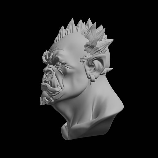 👤 Orc Character Bust・ 3D File for 3D printing・Cults