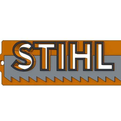 3MF file STIHL CHAINSAWS VINTAGE LOGO BOLD AND MODERN KEYCHAIN 🗝️ ・3D ...