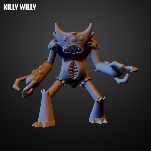 🎨 POPPY PLAYTIME - KILLY WILLY・ STL File for ・Cults