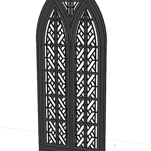 🪟 Goth / Gothic Ornament Window・ STL File for ・Cults