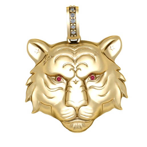 STL file TIGER FACE PENDANT 3D PRINTABLE MODEL 🐅 (OBJ)・3D printing ...