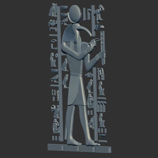 🇪🇬 Thoth Egyptian God 3d printable relief model cnc・ 3D File for 3D ...