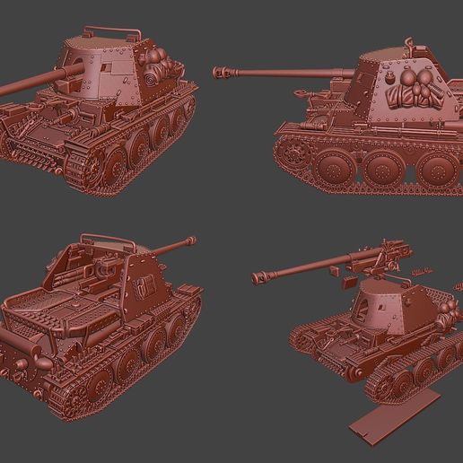 🪖 Marder III H mit Pak40 + crew・ 3D File for 3D printing・Cults