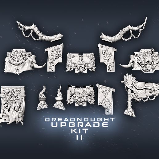 🛰 Dreadnought Upgrade Kit II・ STL File for 3D printing・Cults