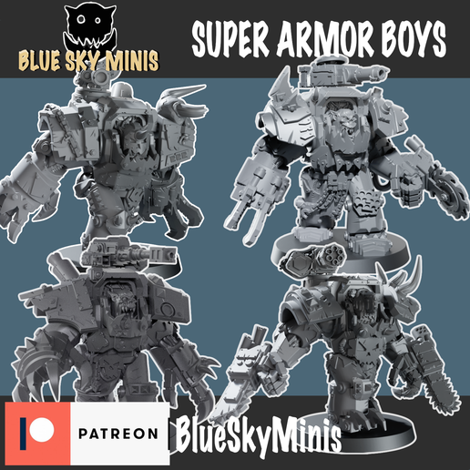🔝 Super Armor Boys・ 3D File for ・Cults
