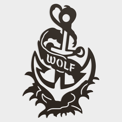 3D file Anchor 2 - 2D/3D Wall Art STL+SVG+DXL+PNG For CNC Router, Laser ...