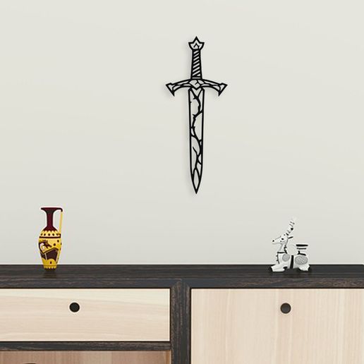 🗡️ Fantasy Sword Wall Art Digital File for Decor・ 3D File for 3D ...